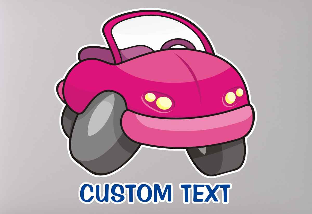 Pink Cartoon Car Stickers - beet.gr